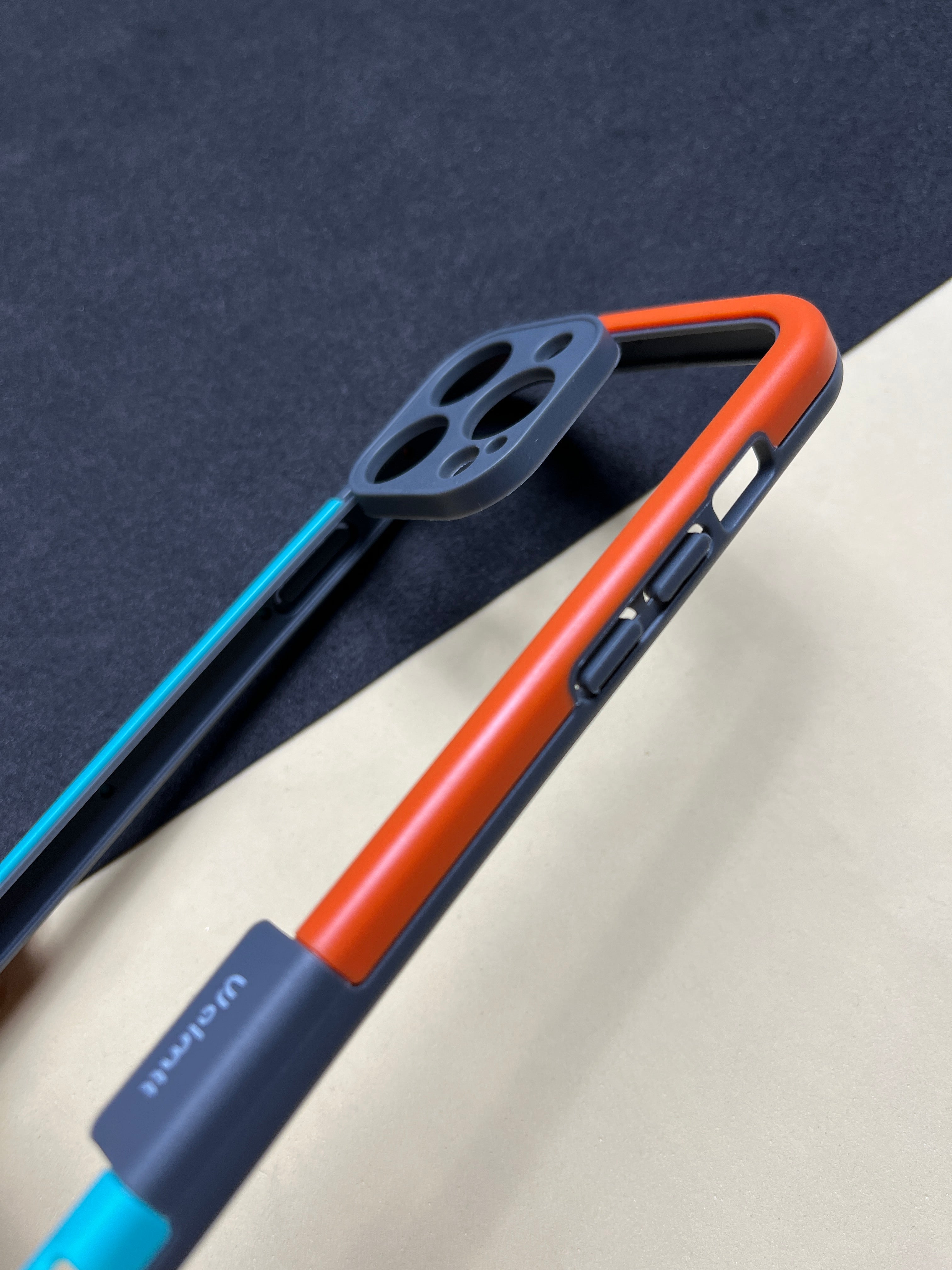 Walnut Blue Orange Bumper ring for iPhone - GenZ